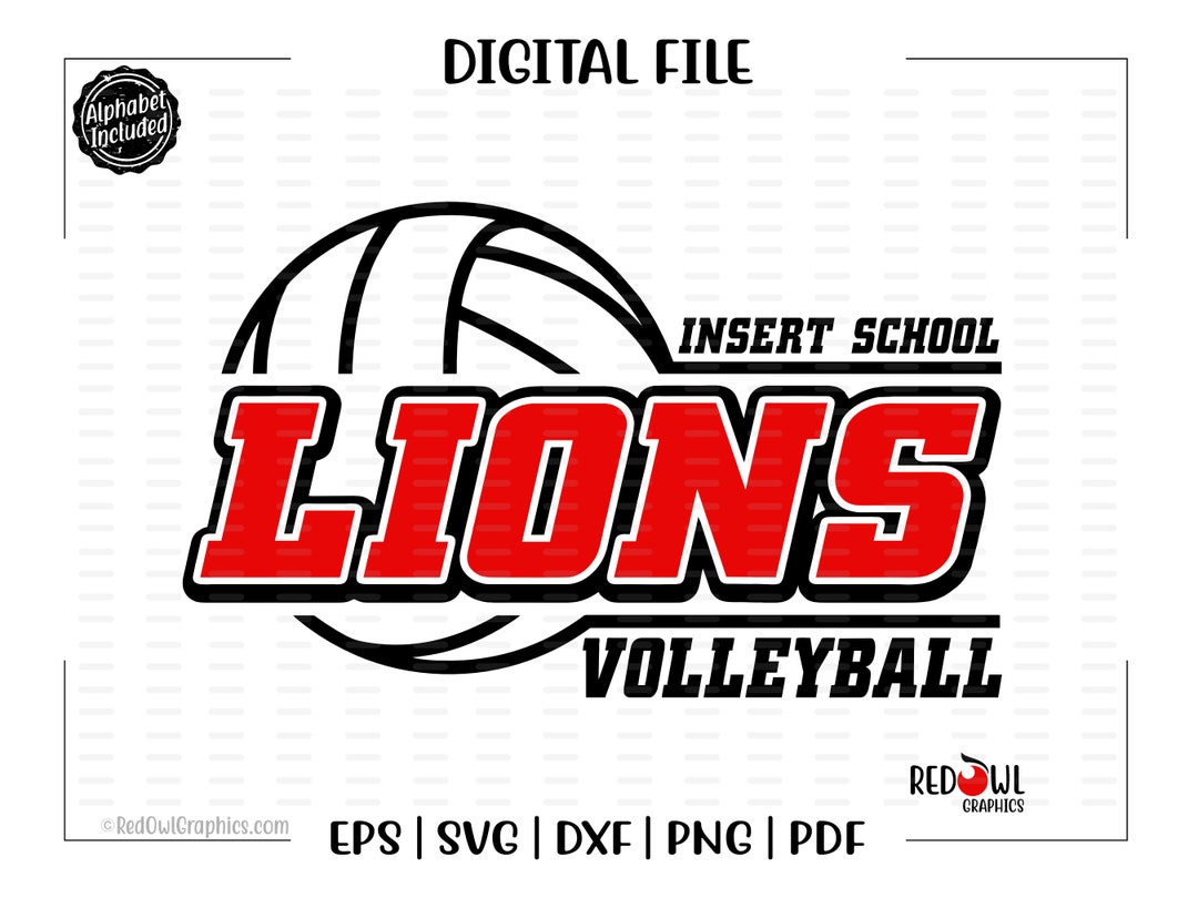 Volleyball Svg, Lions Volleyball Svg, Lion, Lions, Volleyball, Svg, Dxf ...