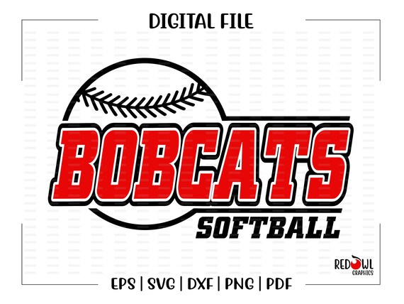 Softball Svg Bobcat Softball Svg Bobcat Bobcats Softball | Etsy