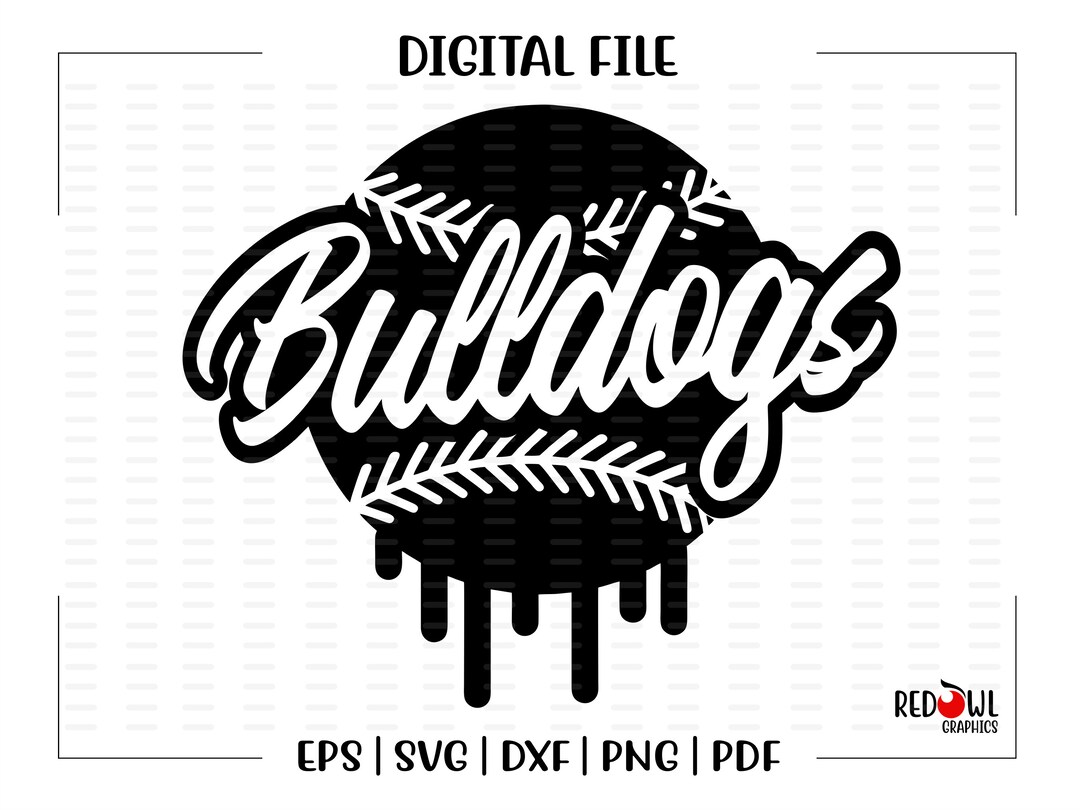 Baseball Svg Bulldog Baseball Svg Bulldog Bulldogs - Etsy