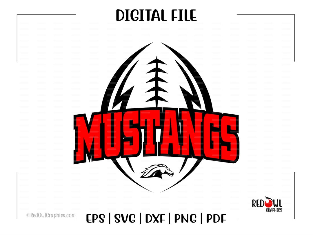 Football Svg, Mustang Football, Mustang, Mustangs, Football, Svg, Dxf ...