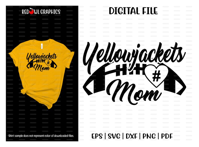Yellow Jacket Football Mom Svg, Yellowjacket, Football Svg, Mom, Yellow ...