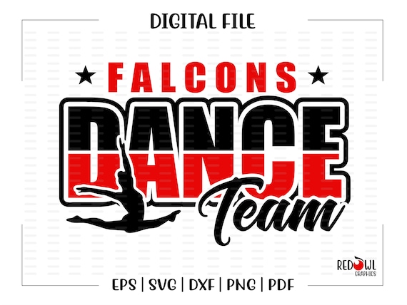 Dance Svg Falcon Dance Svg Falcon Falcons Dance Team - Etsy