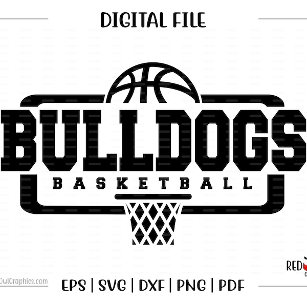 Bulldog Basketball Svg - Etsy