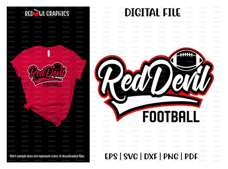 Red Devil Football Svg Football Svg Red Devil Red Devils - Etsy