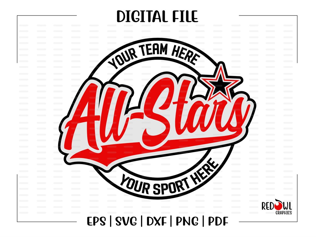All Star Svg All-star Svg Baseball Svg Baseball All Stars - Etsy