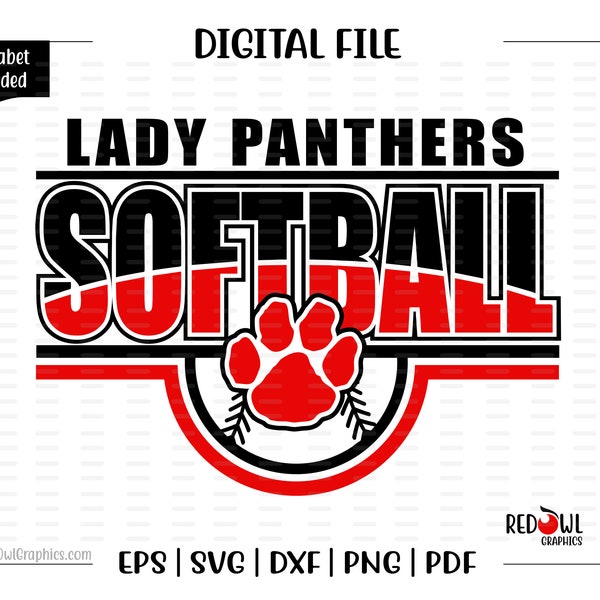 Lady Panthers Softball Png - Etsy
