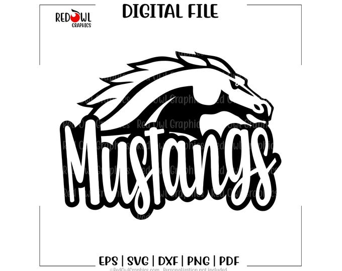 Mustangs Svg, Mustang Svg, Mustang, Mustangs, Clipart, Vector, Team ...