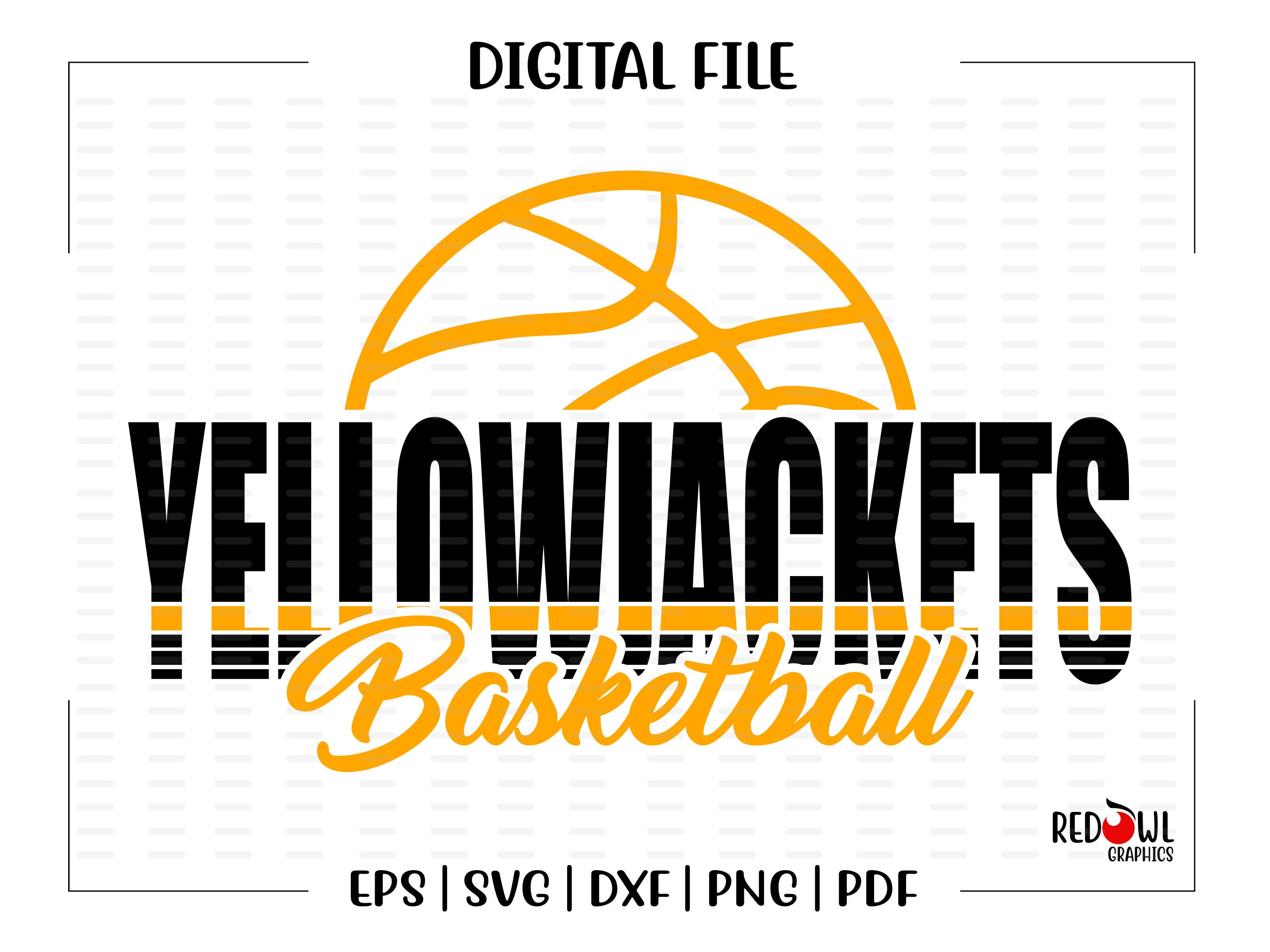 Basketball Svg, Yellowjacket Basketball, Yellowjacket, Basketball ...