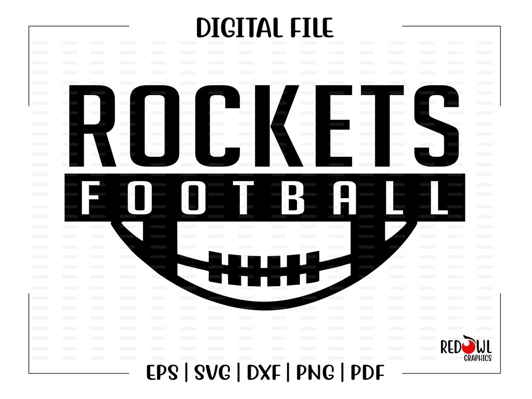 Football Svg, Rocket Football Svg, Rocket, Rockets, Football, Svg, Dxf ...