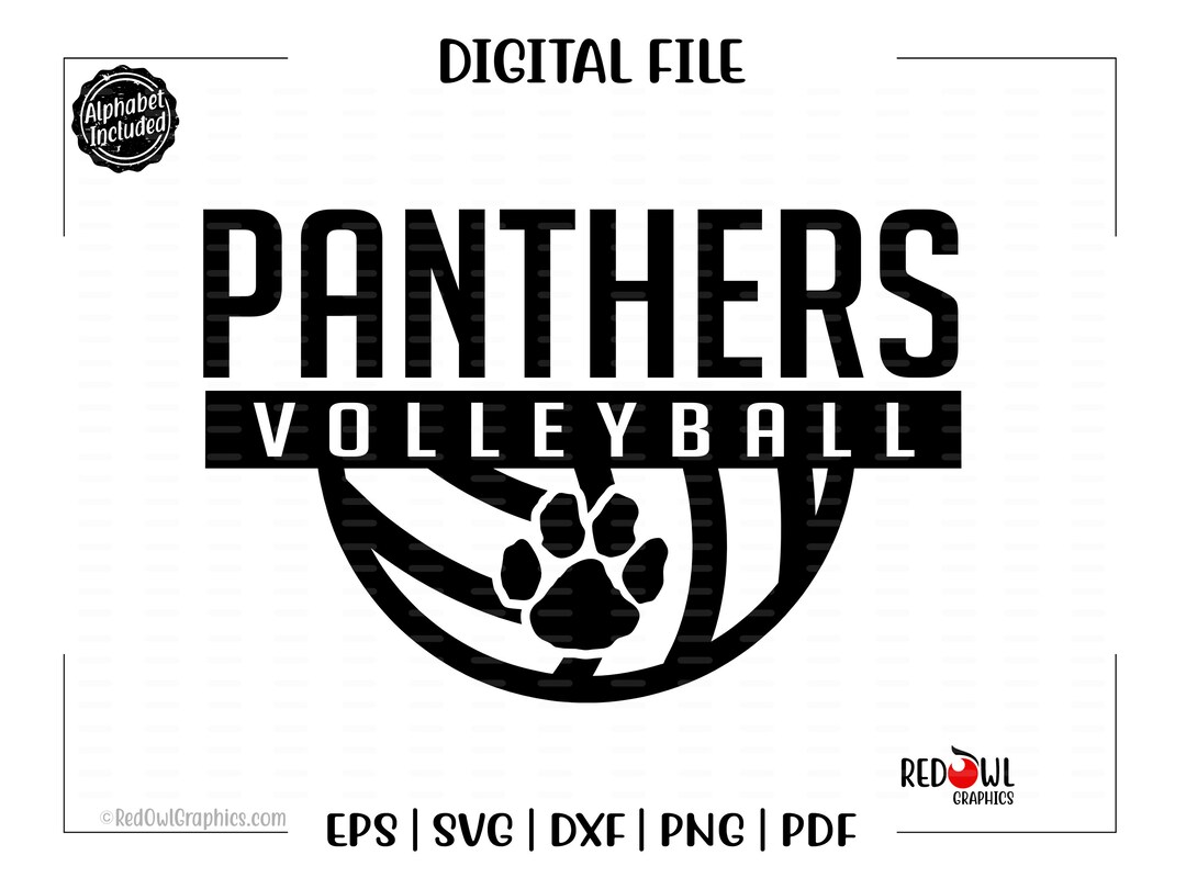 Volleyball Svg, Panther Volleyball Svg, Panther, Panthers, Volleyball ...
