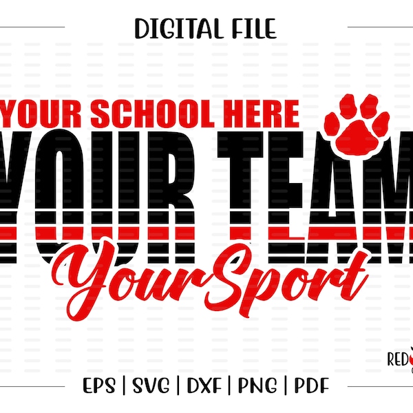 School Team Names Sublimation - Etsy