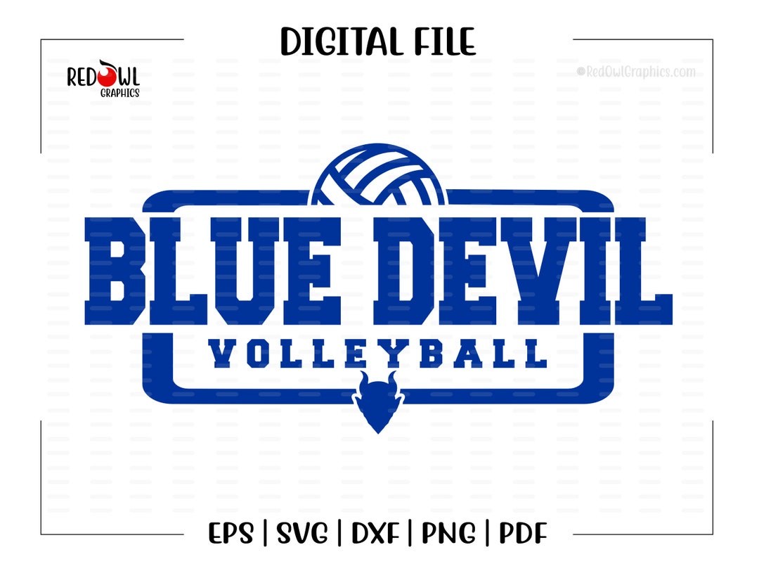 Blue Devils Volleyball Svg, Blue Devils Svg, Volleyball Png, Devil ...