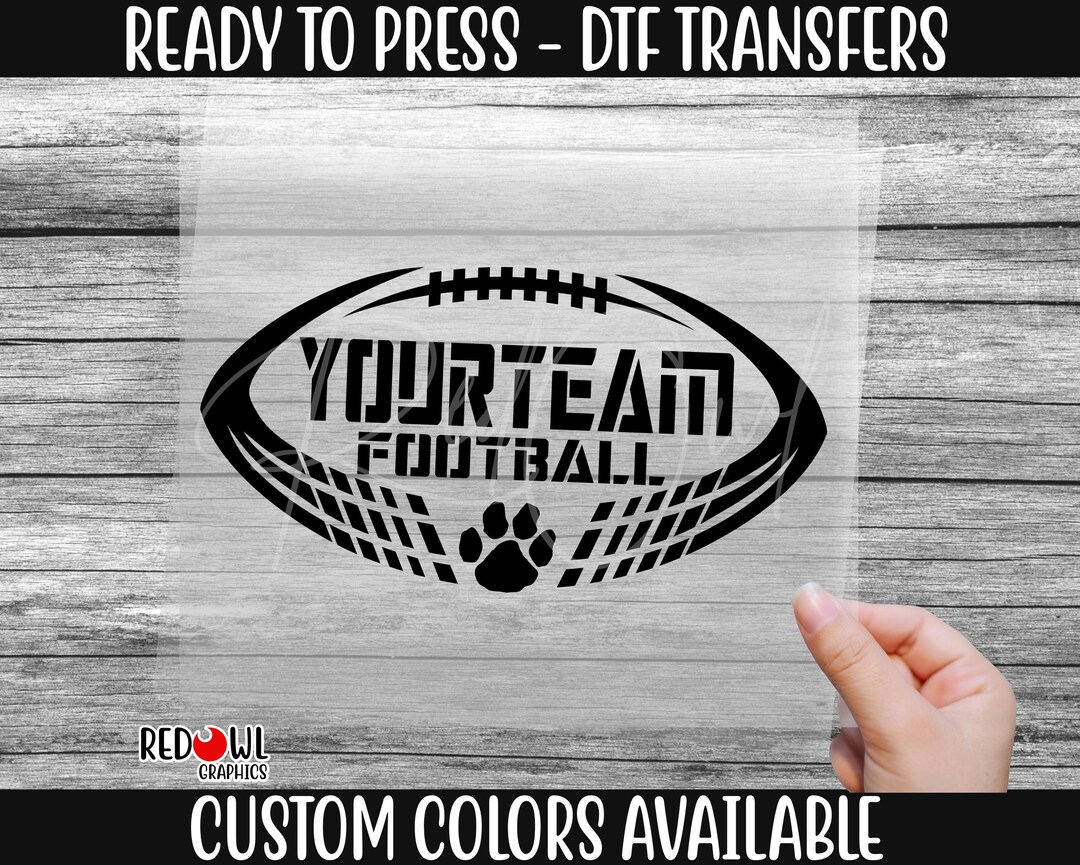 Ready to Press, Football Transfer, Custom DTF Transfer, Heat Transfer ...