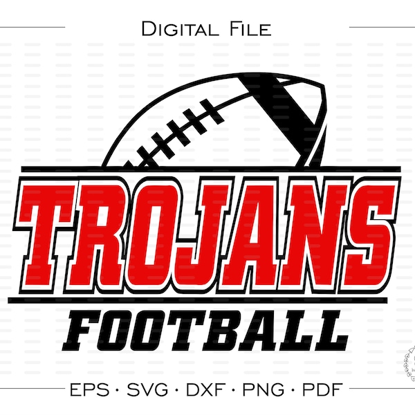 Trojans Football Svg - Etsy