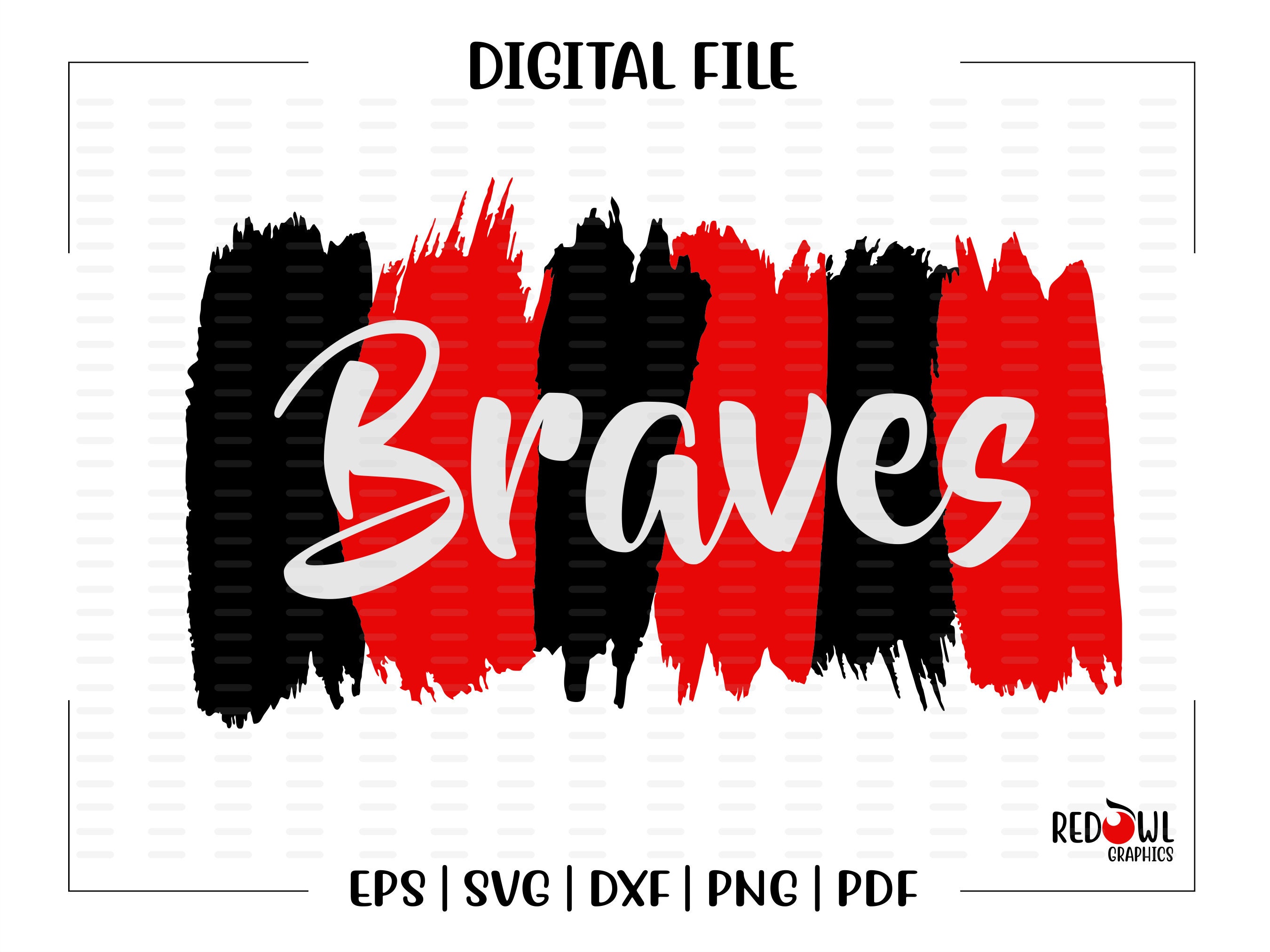 Braves Svg Brave Svg Brave Brave Svg Stroke Brush Svg | Etsy