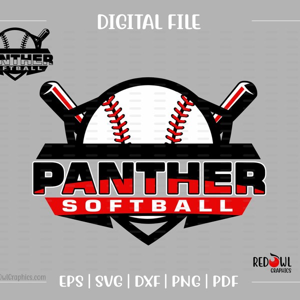 Panther Softball Svg - Etsy