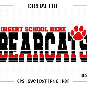 Bearcat Svg Bearcats Svg Bearcat Bearcats Mascot School | Etsy