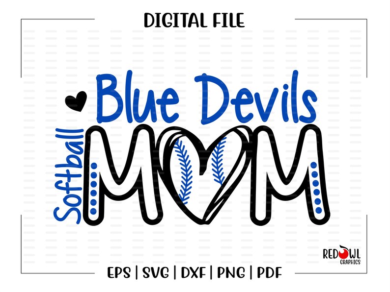 Softball Mom Svg Blue Devil Softball Svg Blue Devil - Etsy