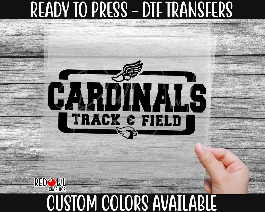 Track DTF, Ready to Press, Cardinals , Cardinals DTF, Track and Field ...