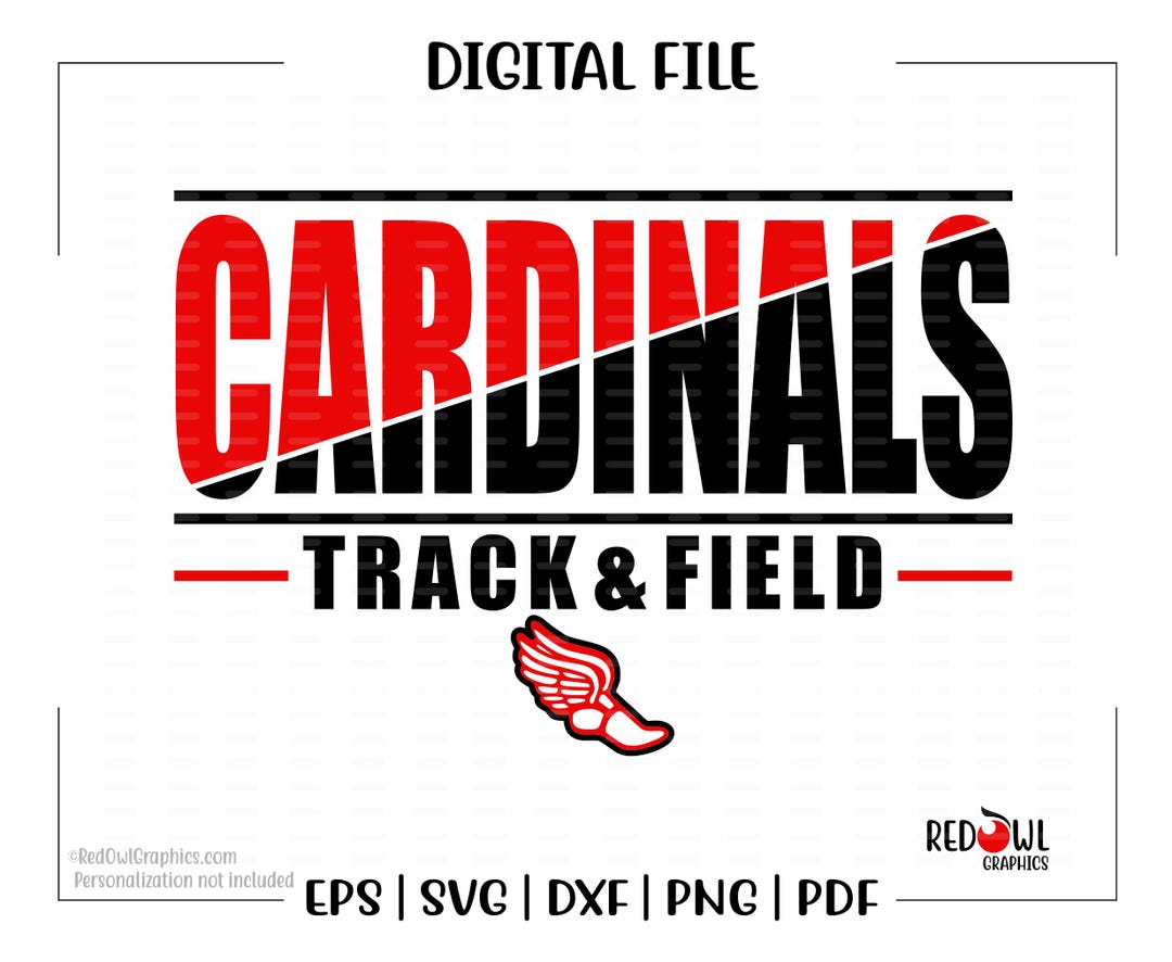 Cardinals Track Svg, Track Svg, Cardinal, Cardinals, Track, Field, Svg ...