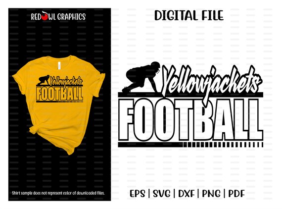 Yellow Jacket Football Svg Yellowjacket Football Svg Yellow - Etsy