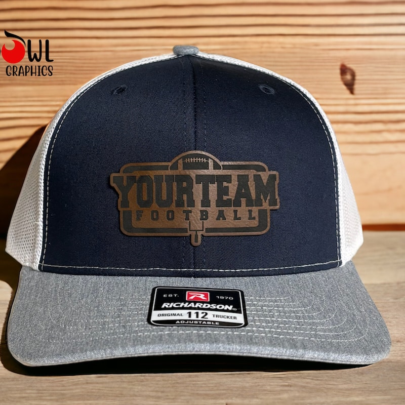 Football Team Leather Patch - Etsy