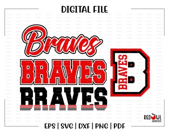 Braves Script Svg - Etsy
