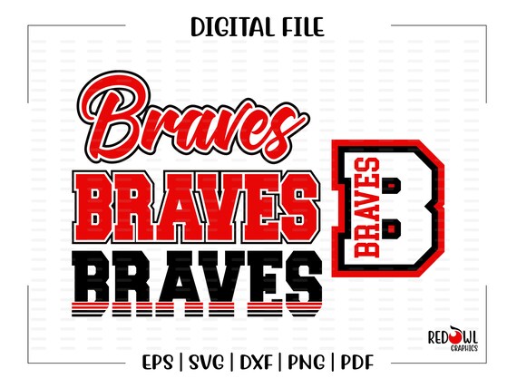 Braves Svg Brave Svg Braves Brave Script Text Clipart | Etsy