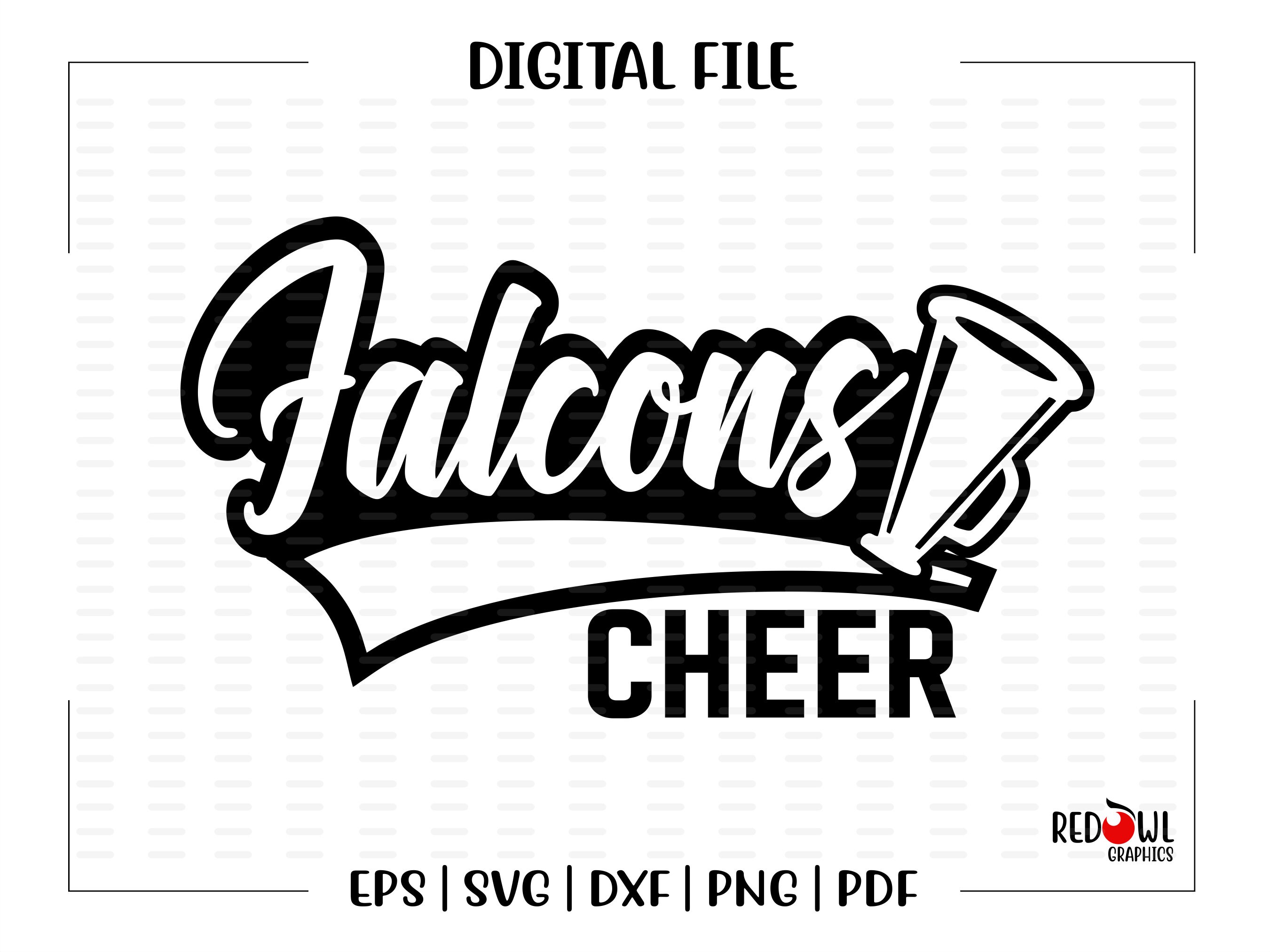Cheerleading Svg Falcon Cheerleading Falcon Falcons Cheer | Etsy