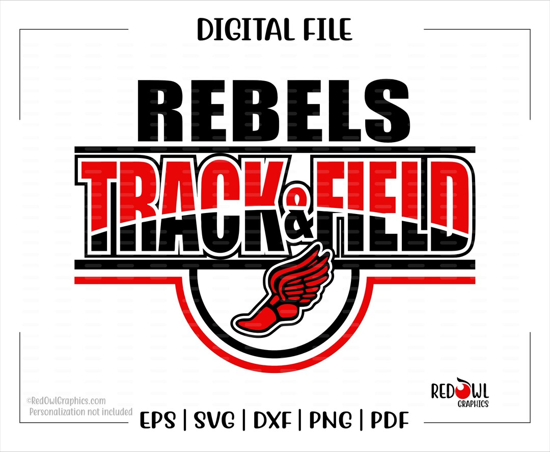 Track Svg, Rebels Track Svg, Rebel, Rebels, Track, Field, Svg, Dxf, Eps ...