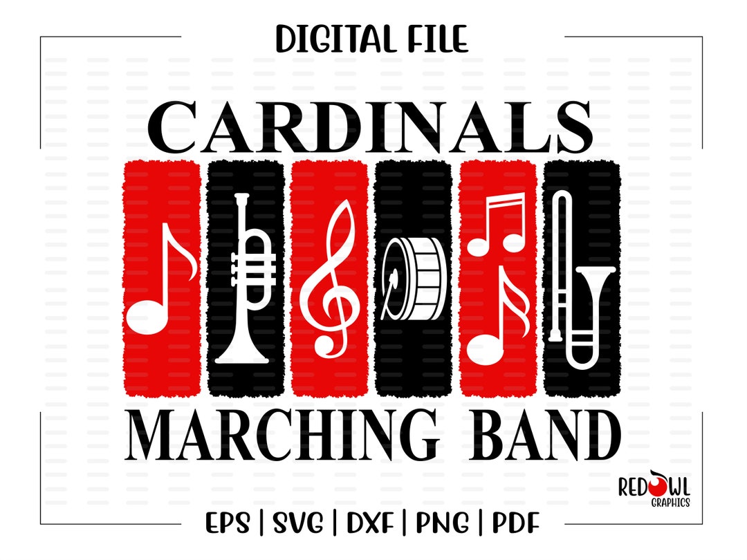 Marching Band Svg, Cardinal Band Svg, Cardinal, Cardinals, Band ...