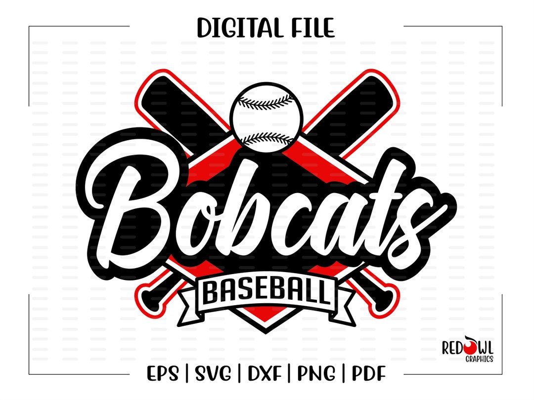 Bobcat Baseball Svg, Baseball Svg, Bobcat, Bobcats, Baseball, Vector ...