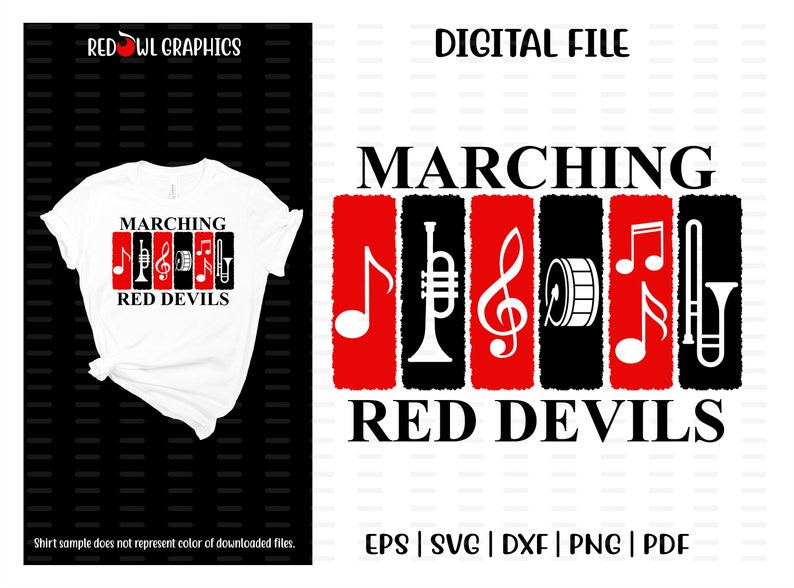Marching Band Svg, Red Devil Band Svg, Red Devil, Band, Marching ...