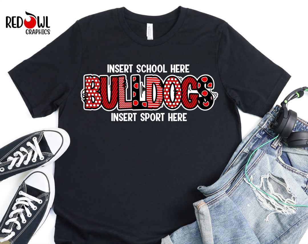 Personalized Bulldog T-shirt Customized Bulldog T-shirt - Etsy