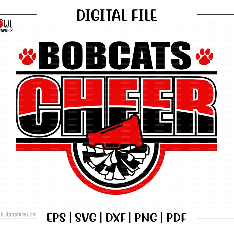 Bobcat Cheerleader Png - Etsy