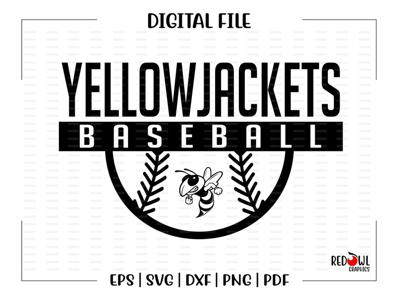 Baseball Svg, Yellowjacket Baseball Svg, Yellowjacket, Baseball, Svg ...