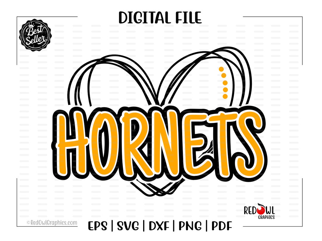 Hornet Svg, Hornets Svg, Hornet, Hornet, Mascot, Heart, Svg, Dxf, Eps ...