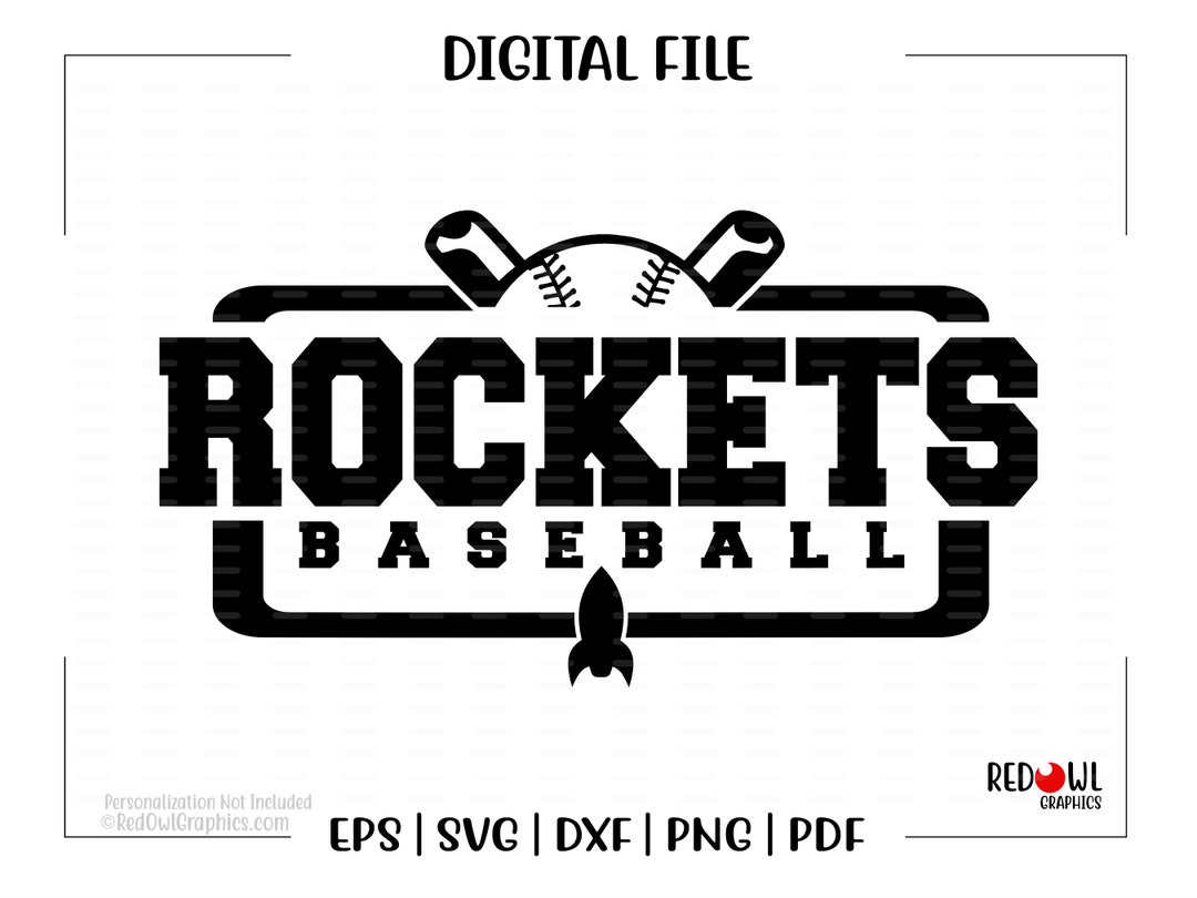 Rockets Baseball Svg, Baseball Svg, Rocket, Rockets, Baseball, Design ...