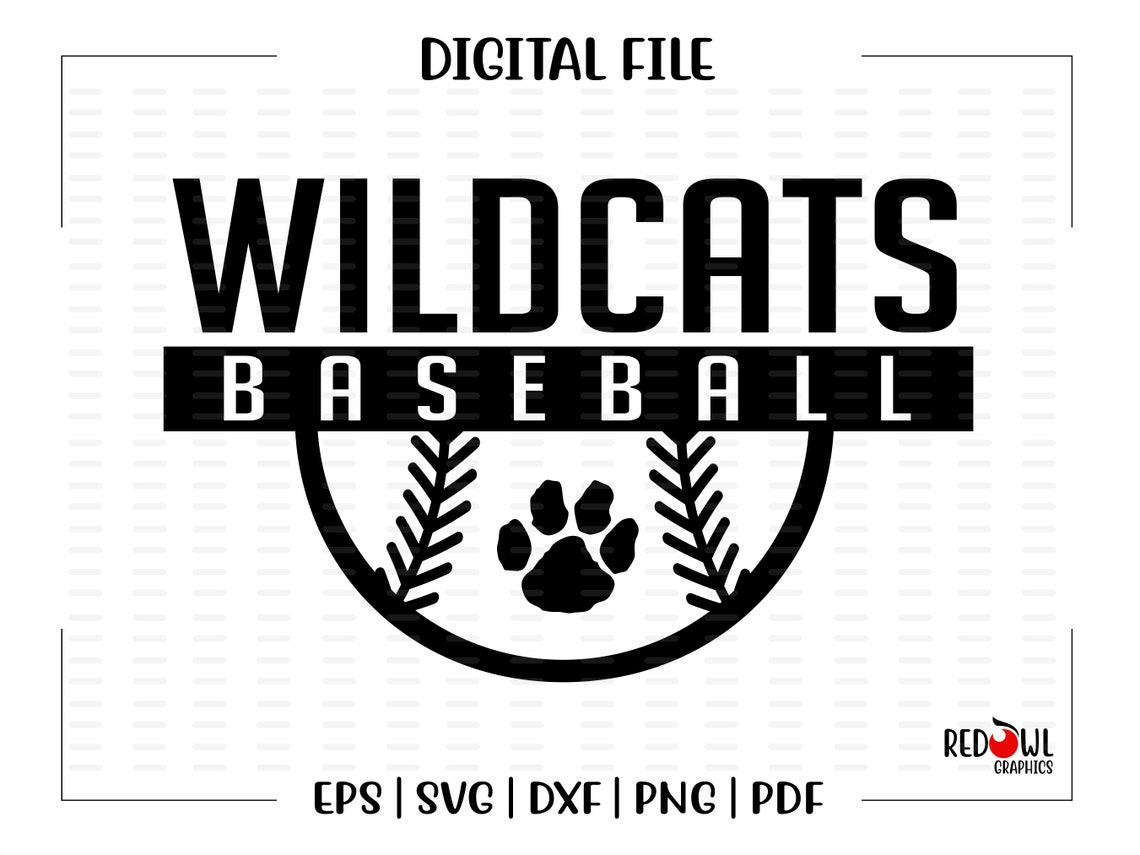 Baseball Svg, Wildcat Baseball Svg, Wildcat, Wildcats, Baseball, Svg ...