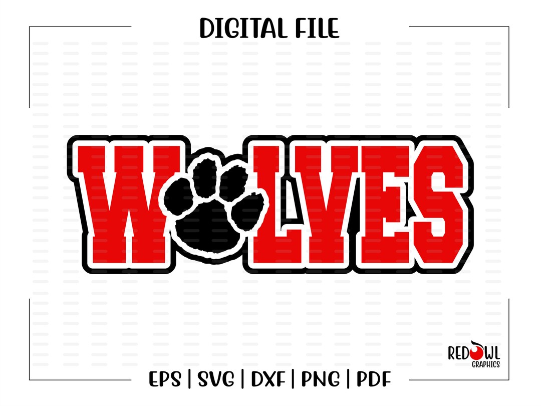 Wolves Svg, Wolves, Wolf, Mascot, School, Svg, Dxf, Eps, Png, Pdf ...