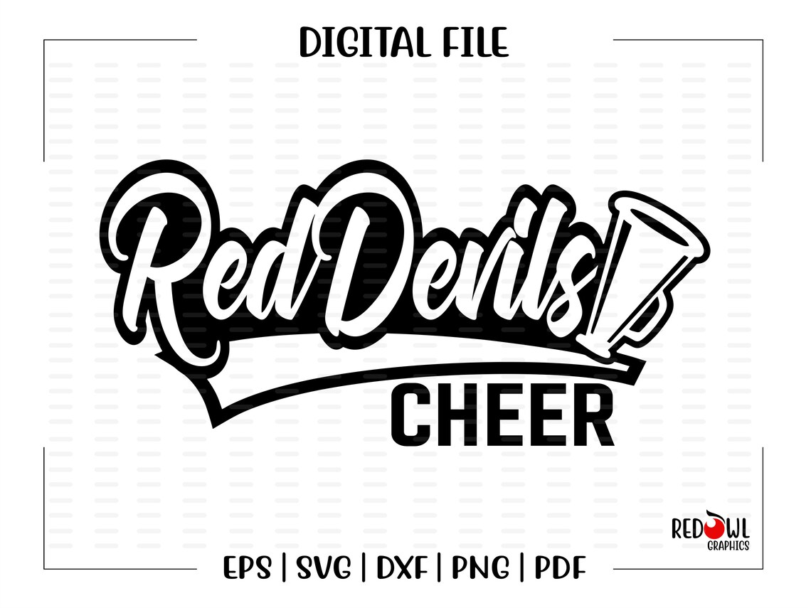Cheerleader Svg Red Devil Cheerleader Red Devil Devils - Etsy