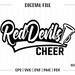 Cheerleader Svg, Red Devil Cheerleader, Red, Devil, Devils, Cheer ...