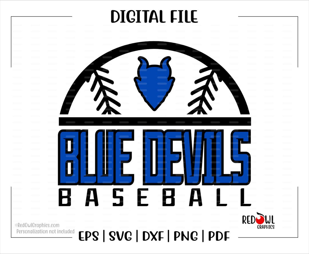 Baseball Svg, Blue Devil Baseball Svg, Blue Devil, Devil, Baseball, Svg ...