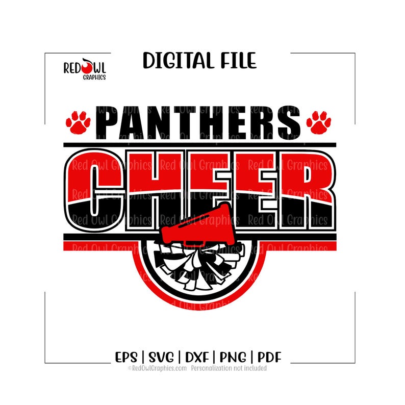 Cheer Svg, Panther Cheer Svg, Cheerleading, Panther, Panthers ...