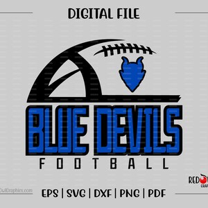 Football Svg, Blue Devil Svg, Blue Devil Football, Devil, Blue Devil ...