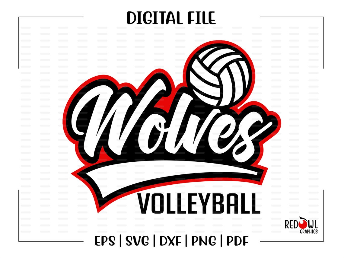 Wolves Volleyball Svg Volleyball Svg Wolves Wolf - Etsy
