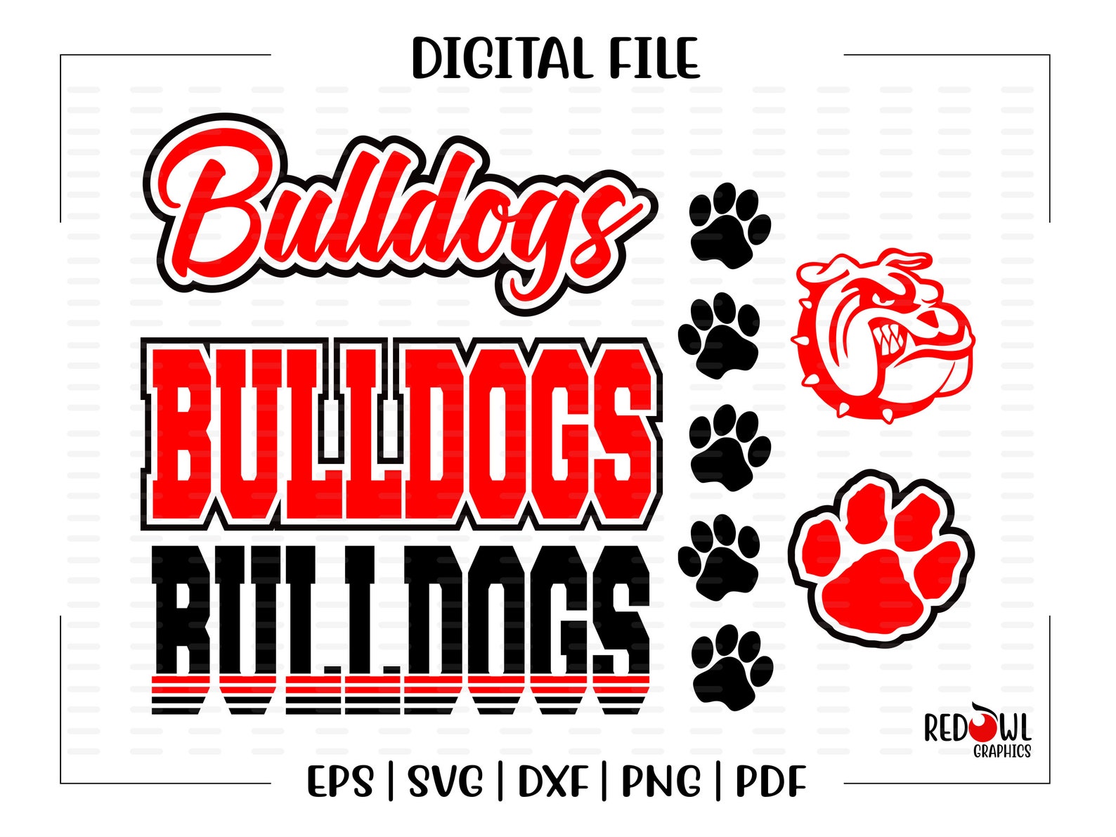 Bulldog Svg Bulldogs Svg Bulldog Bulldogs Svg Dxf Eps - Etsy