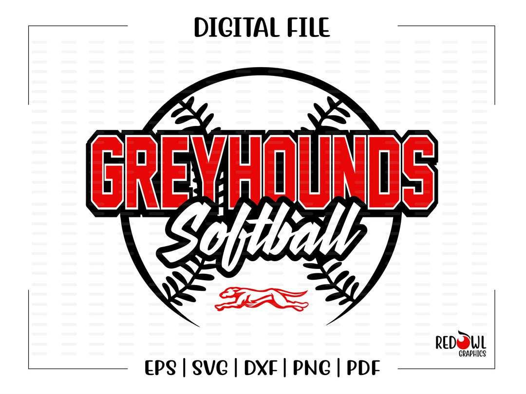 Softball Svg, Greyhound Softball Svg,greyhound, Greyhounds, Softball ...