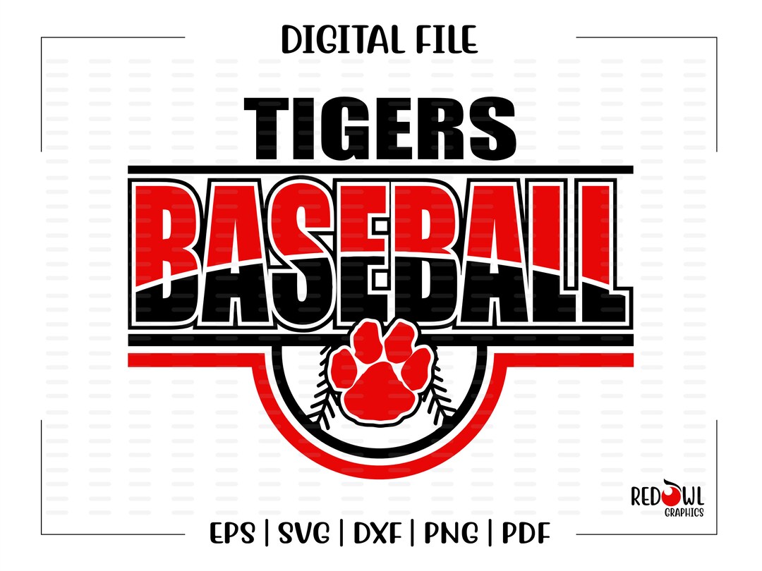 Baseball Svg, Tiger Baseball Svg, Tiger, Tigers, Baseball, Svg, Dxf ...