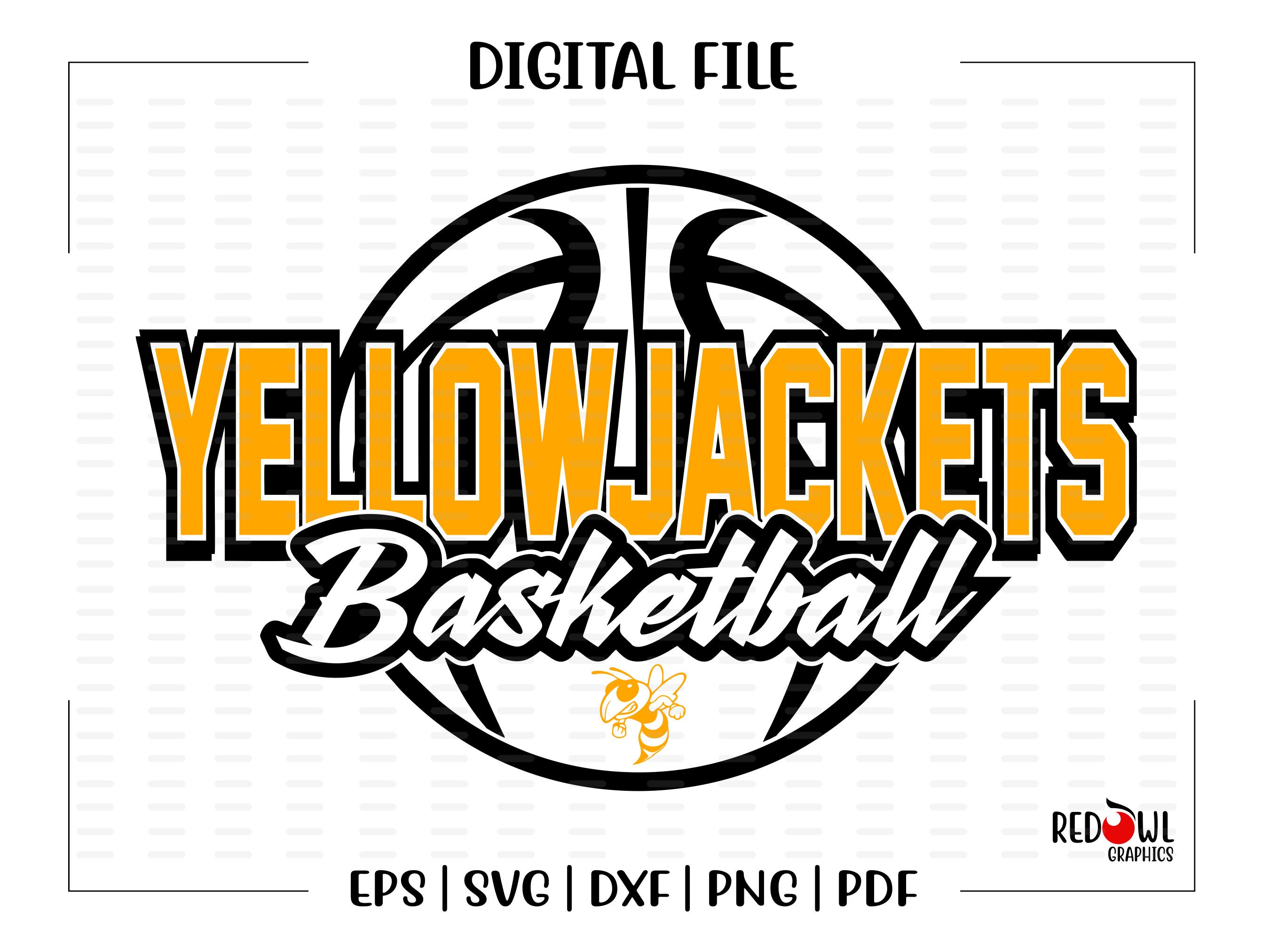 Basketball Svg, Yellowjacket Basketball, Yellowjacket, Basketball ...